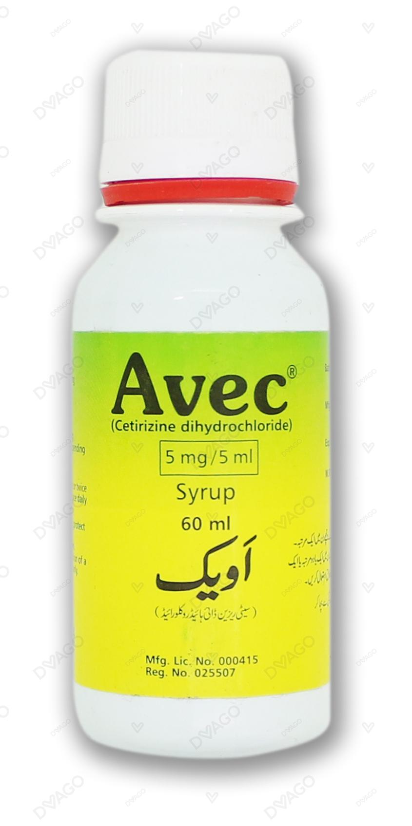 Avec 5Mg/5Ml Syrup 60Ml - Buy Online at DVAGO®