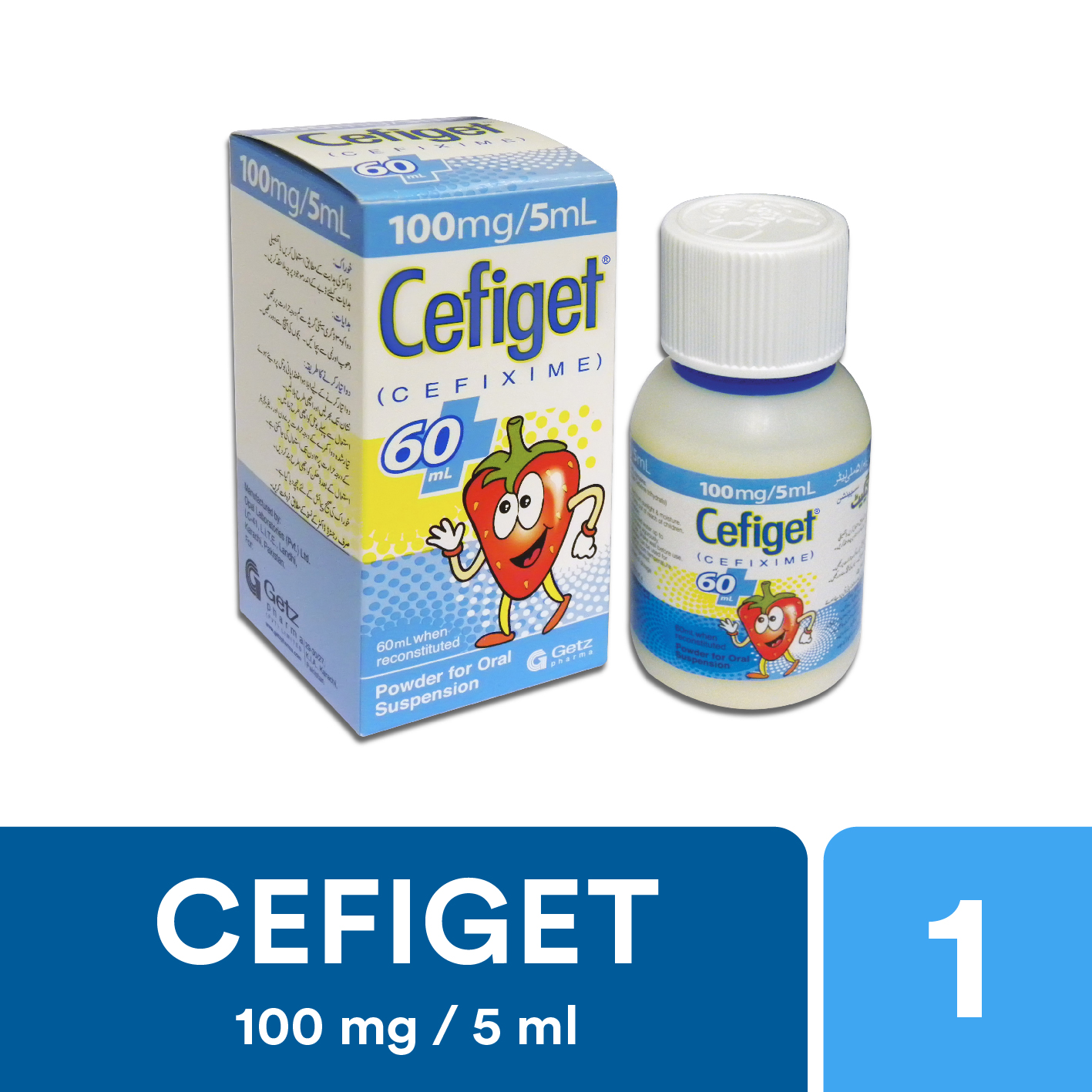 Cefiget Suspension 100 Mg 60 Ml - Buy Online at DVAGO®