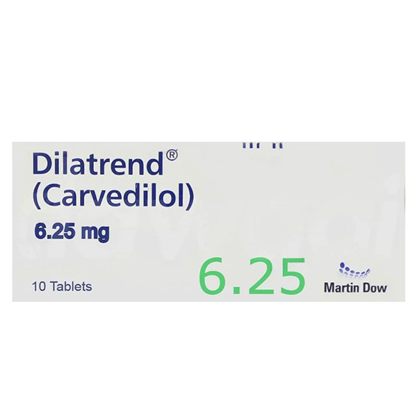 Dilatrend 6.25Mg 10 Tablets - Buy Online at DVAGO®