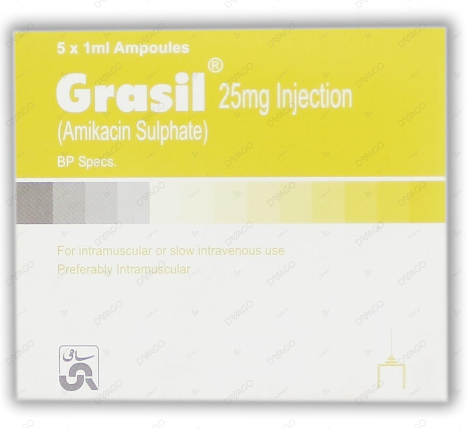 Grasil Injection 25Mg 5 Ampoules X 1Ml - Buy Online at DVAGO®
