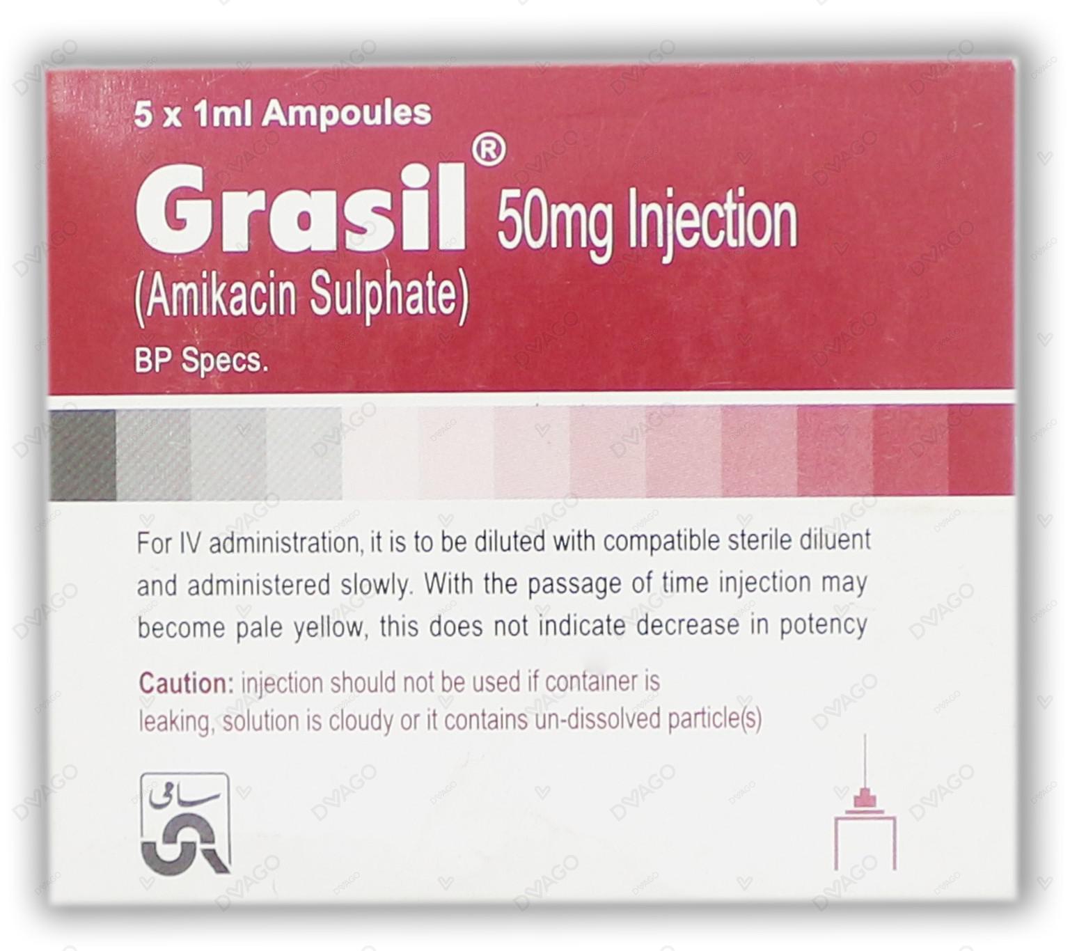 Grasil Injection 50Mg 5 Ampoules X 1Ml - Buy Online at DVAGO®