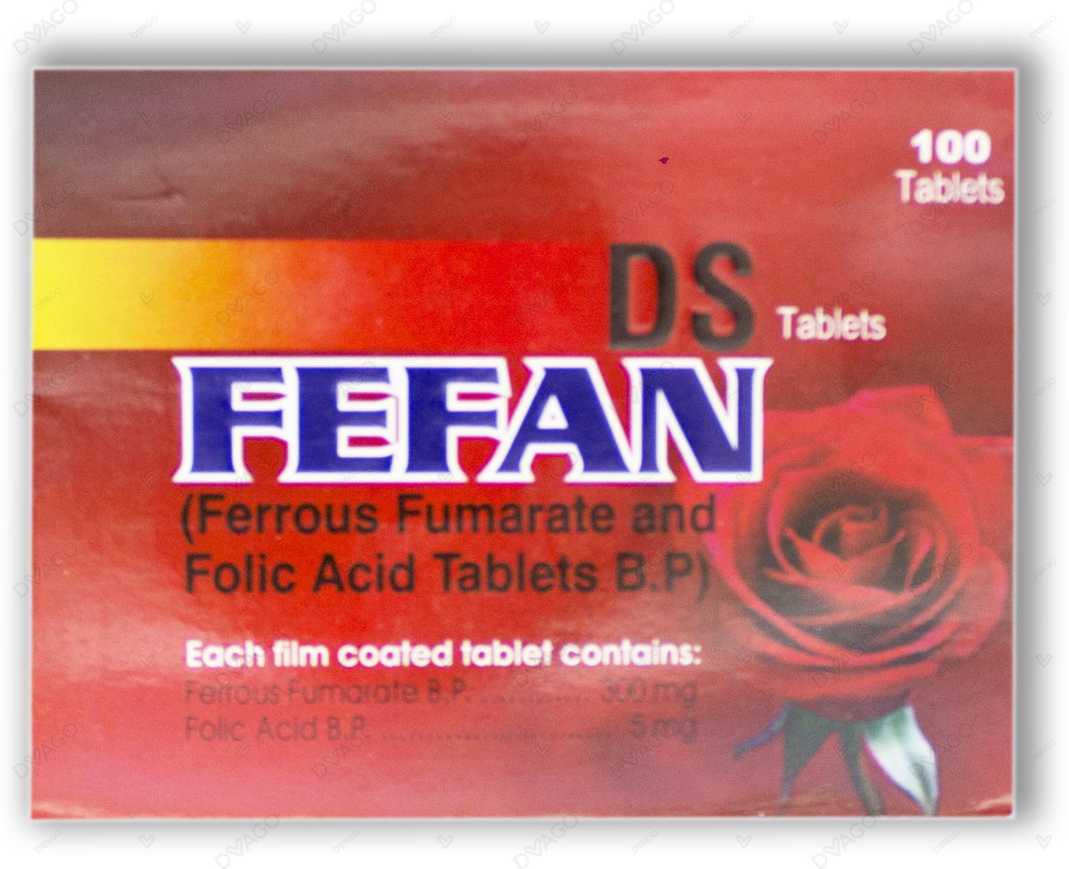 Fefan Ds 300+5Mg 100 Tablets - Buy Online at DVAGO®