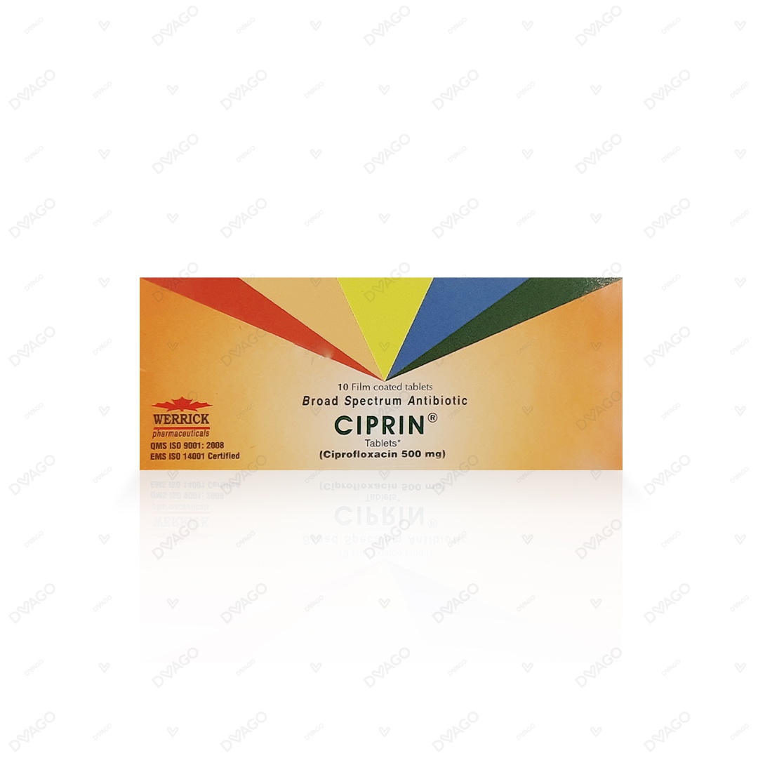 Ciprin 500Mg Tablets 1X10'S - Buy Online at DVAGO®