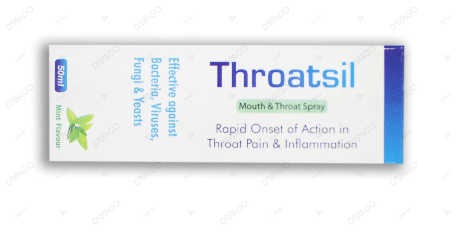 Throatsil Mouth Spray 50Ml - Buy Online at DVAGO®