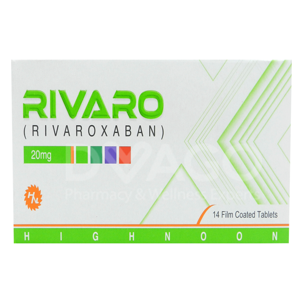 Rivaro 20Mg14 Tablets - Buy Online at DVAGO®