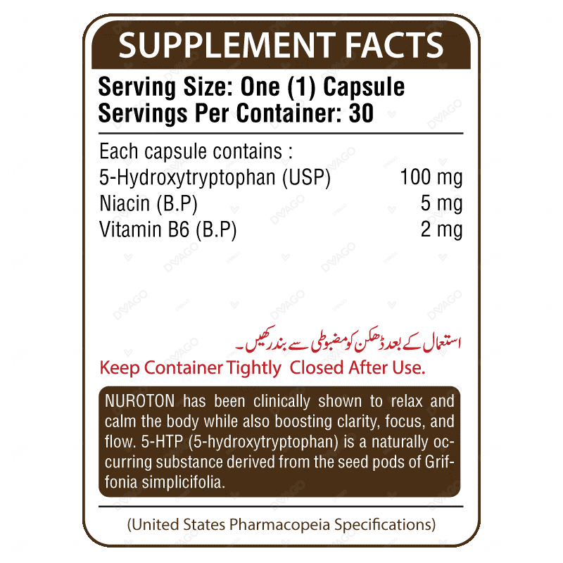 Nutrifactor Nuroton 30 Capsuls - Buy Online at DVAGO®