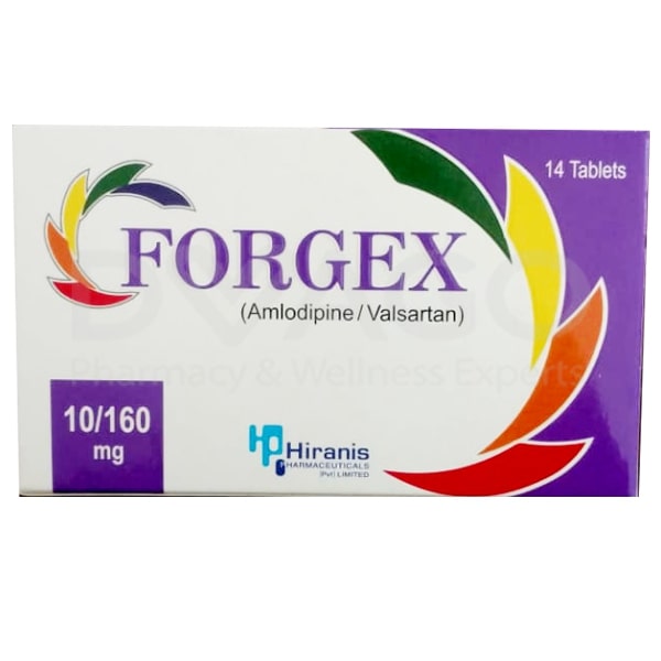 Forgex 10/160 Mg14 Tablets - Buy Online at DVAGO®