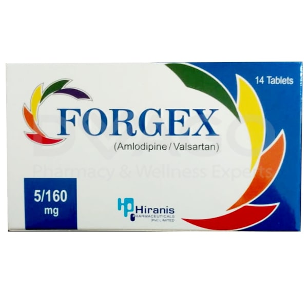 Forgex 5/160Mg Tablets 14'S - Buy Online at DVAGO®