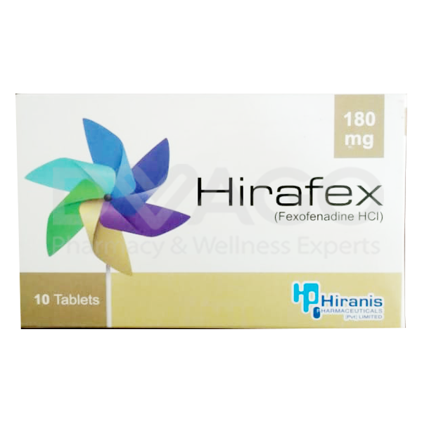Hirafex 180Mg 10 Tablets - Buy Online at DVAGO®