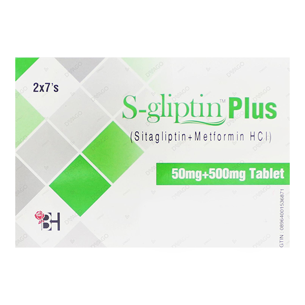 S-Gliptin Plus Tablets 50Mg+500Mg - Buy Online at DVAGO®