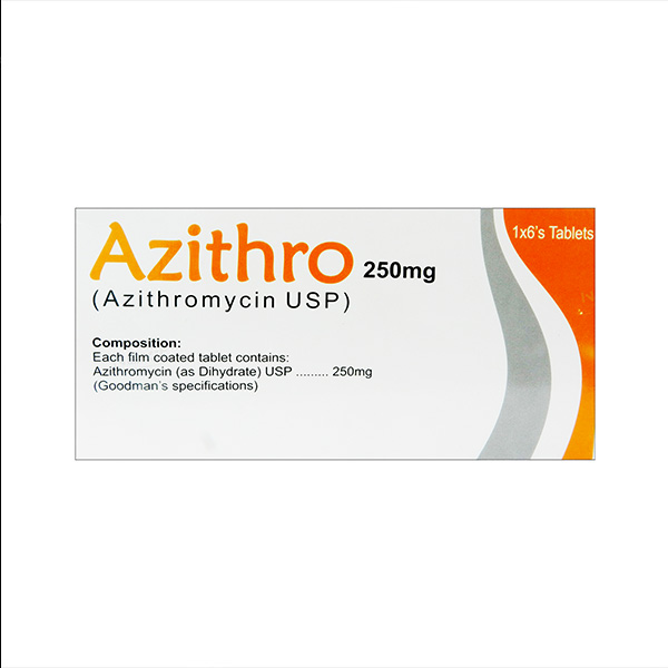 Azithro Tablet 250Mg 6S - Buy Online at DVAGO®