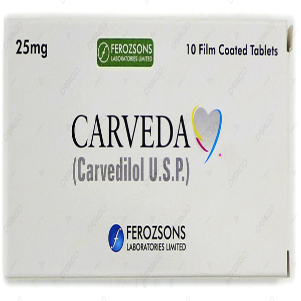 Carveda Tablets 25Mg - Buy Online at DVAGO®