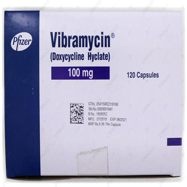 Vibramycin Capsules 100Mg 120'S - Buy Online at DVAGO®