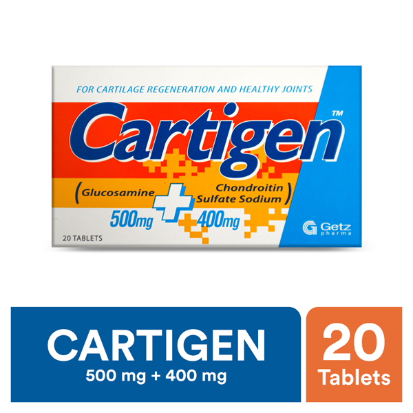 Cartigen 500Mg+400Mg Tablets 20'S - Buy Online at DVAGO®