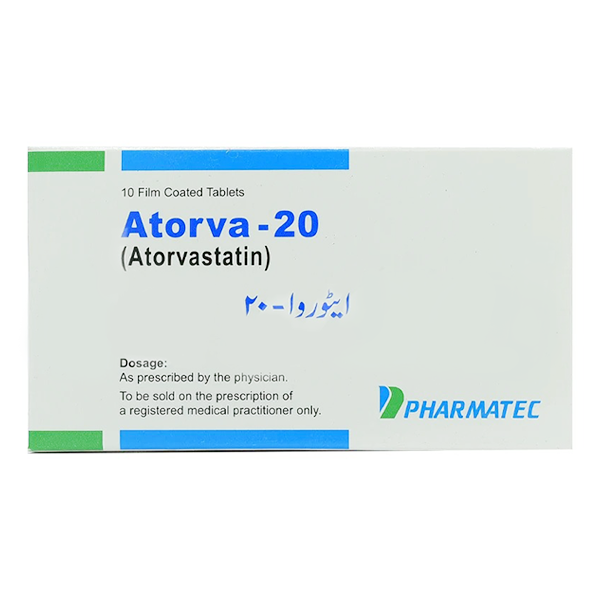 ATORVA 20MG TABLETS 20S
