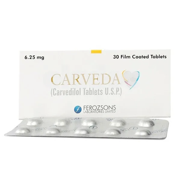 Carveda Tablets 6.25Mg - Buy Online at DVAGO®