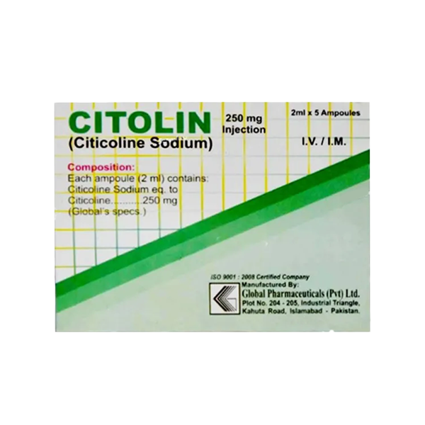 Citolin Injection 250 Mg 5 Amp - Buy Online at DVAGO®