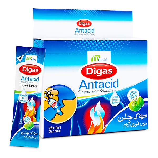 Digas Antacid 10Ml Sachet 25'S - Buy Online at DVAGO®