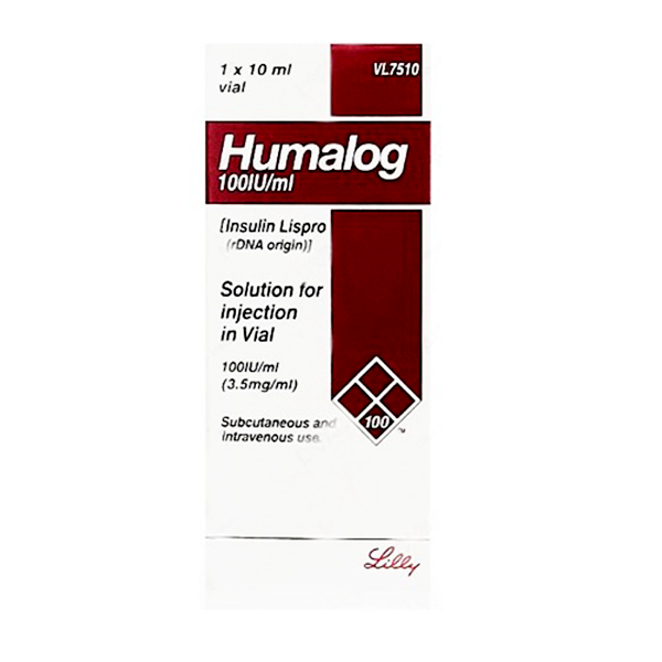 Humalog Inj 100 Iv 10Ml 1'S - Buy Online at DVAGO®