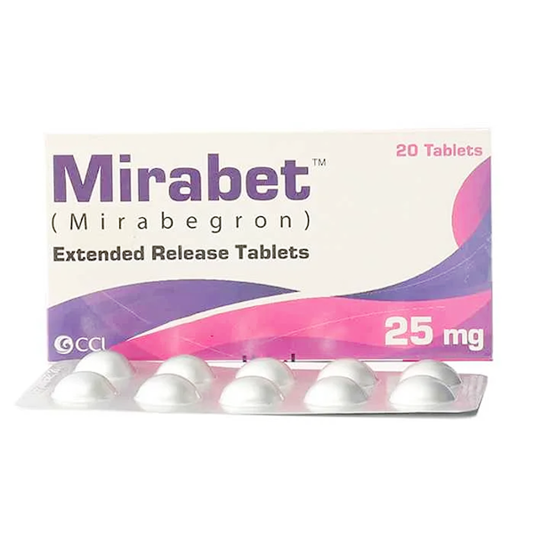 Mirabet 25Mg Tablets 20S (Pack Size 2 X 10S) - Buy Online at DVAGO®