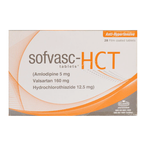 Sofvasc Hct 5/160/12.5Mg - Buy Online at DVAGO®