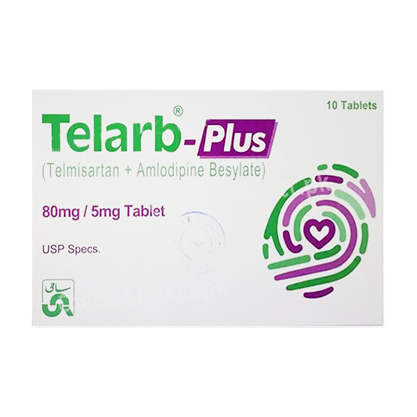 Telarb-Plus 80Mg/5Mg Tablets 14S - Buy Online at DVAGO®
